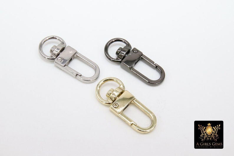 Gold Spring Gate Clasps Silver or Black Spring Lock Swivel | Etsy