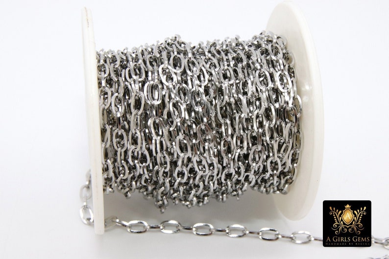 Stainless Steel Chain, 304 Silver, Gold Oval Chains, 7 Mm Unfinished ...