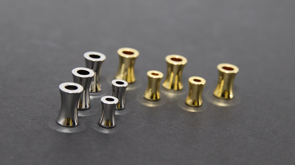 Gold Hourglass Bead, 6 Mm Silver Long Tube Beads # 3341, 8 Mm Fluted ...