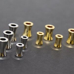 Gold Hourglass Bead, 6 Mm Silver Long Tube Beads # 3341, 8 Mm Fluted ...