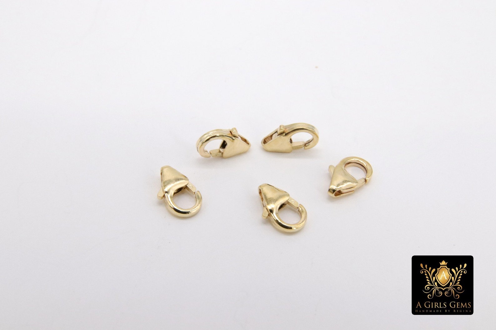 14 K Gold Filled Lobster Clasps, Parrot Clasp Jewelry Findings # 2119 ...