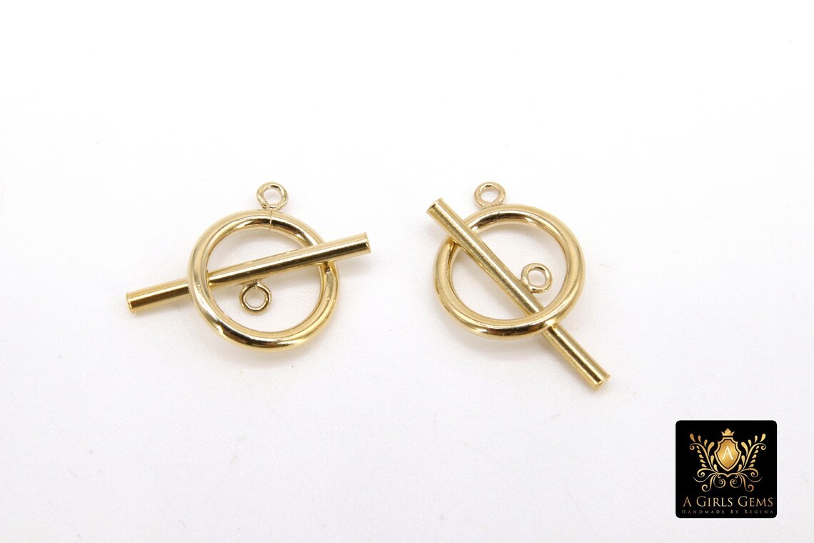 14 K Gold Filled Toggle Clasp, Extra Large Clasps With Toggle Bar ...