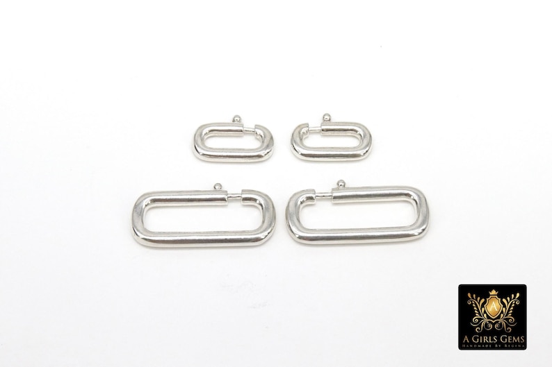925 Sterling Silver Lobster Clasps, 13 Mm Small Silver Oval Long Clasps ...