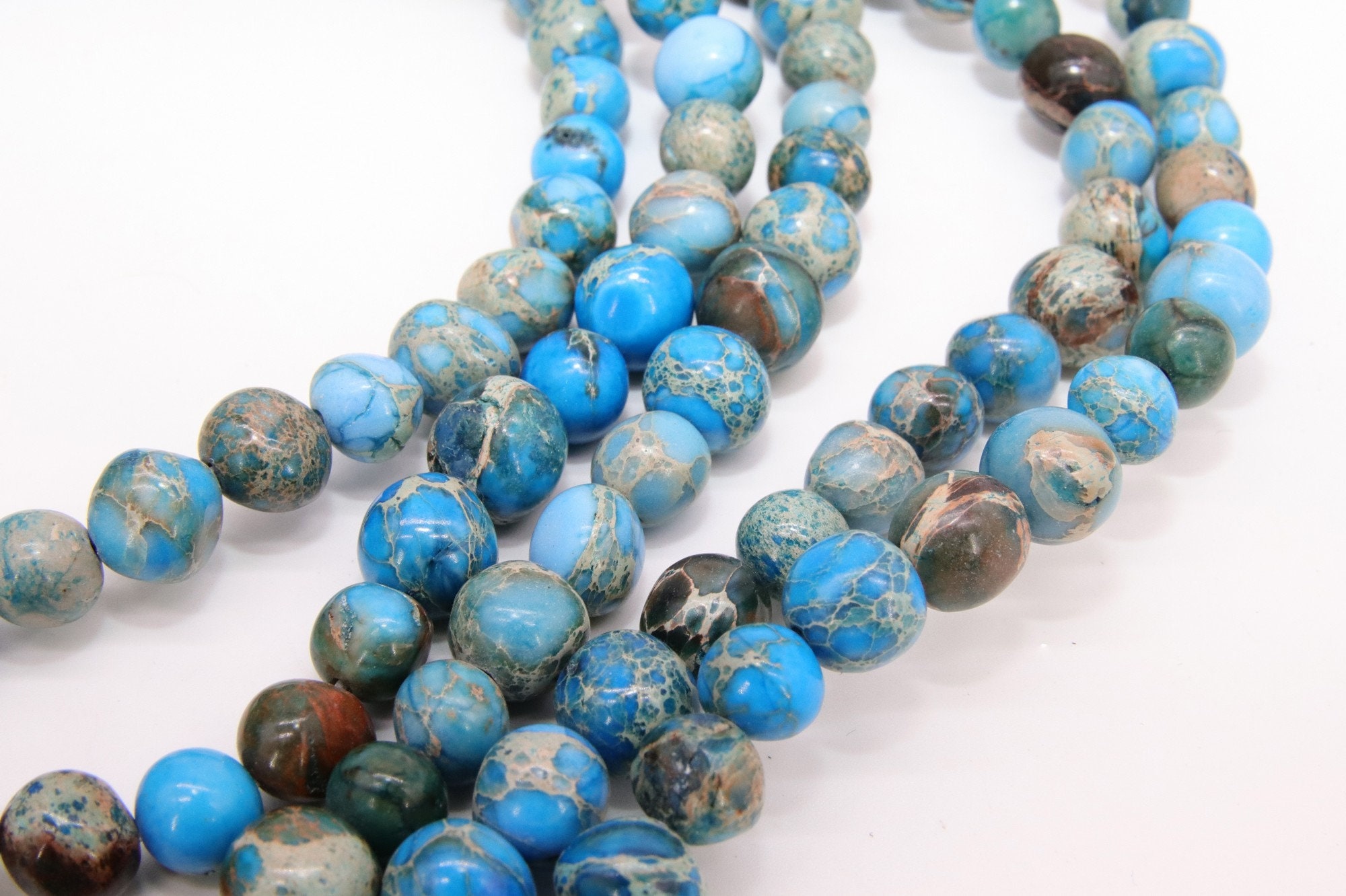 Natural Imperial Royal Blue Jasper Beads Sea Sediment Round - Etsy