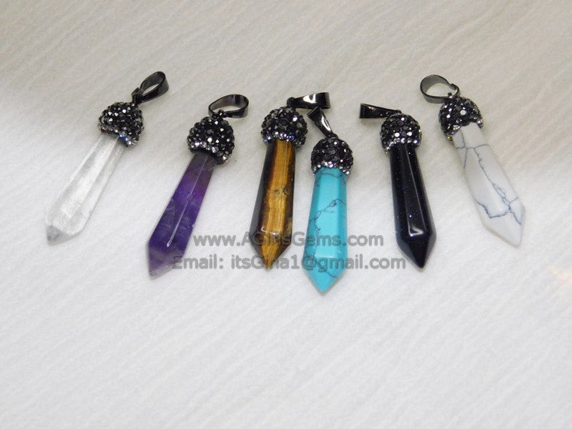 Zircon Cap Natural Amethyst Quartz Blue Sandstone Tiger Eye - Etsy