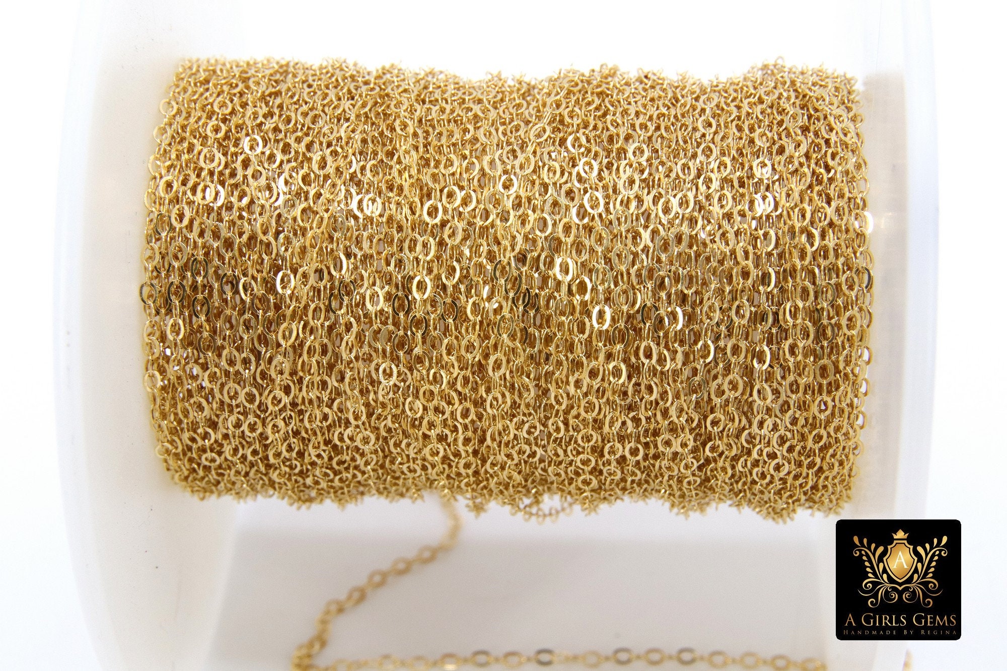 14 K Gold Filled Hammered Cable Chains, 14 20 Unfinished by the Foot CH ...