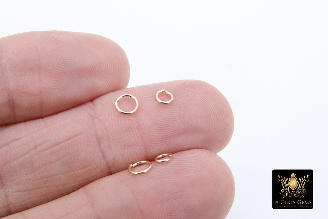 14 K Gold Filled Jump Rings, 3.0 4.0 or 5.0 Mm Open Snap Close Rings ...