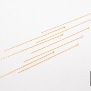 14 K Gold Filled Headpins, 14 20 Long Wire Flat End Pins for Bead ...