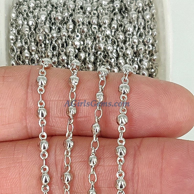 Gold Beaded Rosary Chain, Religious Chain for Jewelry CH #232, 4 Mm ...