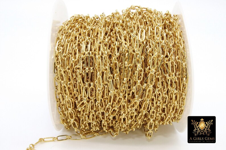 Rectangle Drawn Chain Unfinished Silver Paper Clip Chains LK - Etsy