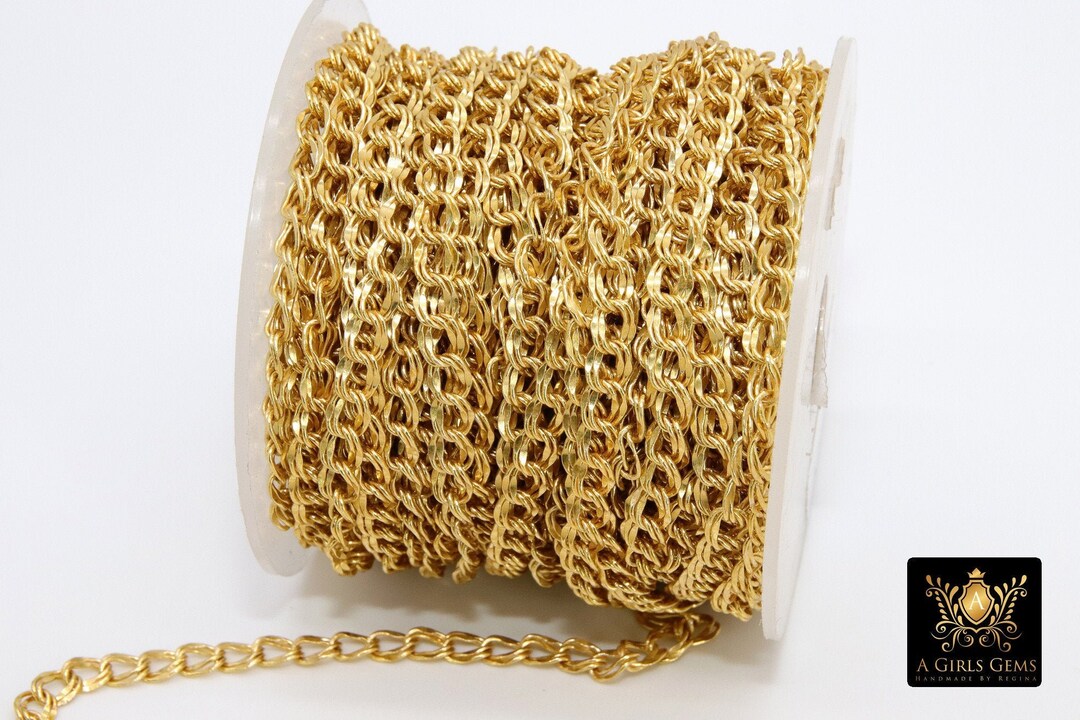 Cable Chain, 4 X 6 Mm Double Oval Unfinished Necklace CH #219, 16 K ...