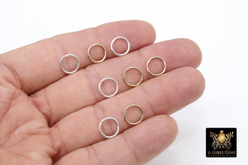 14 K Gold Filled Closed Soldered Rings, 925 Sterling Silver ...