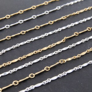 14 K Gold Filled Dapped Bar Jewelry Chains 8.2 Mm 925 - Etsy