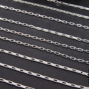 925 Sterling Silver Box Chains, Silver Unfinished by the Foot CH# 802 ...