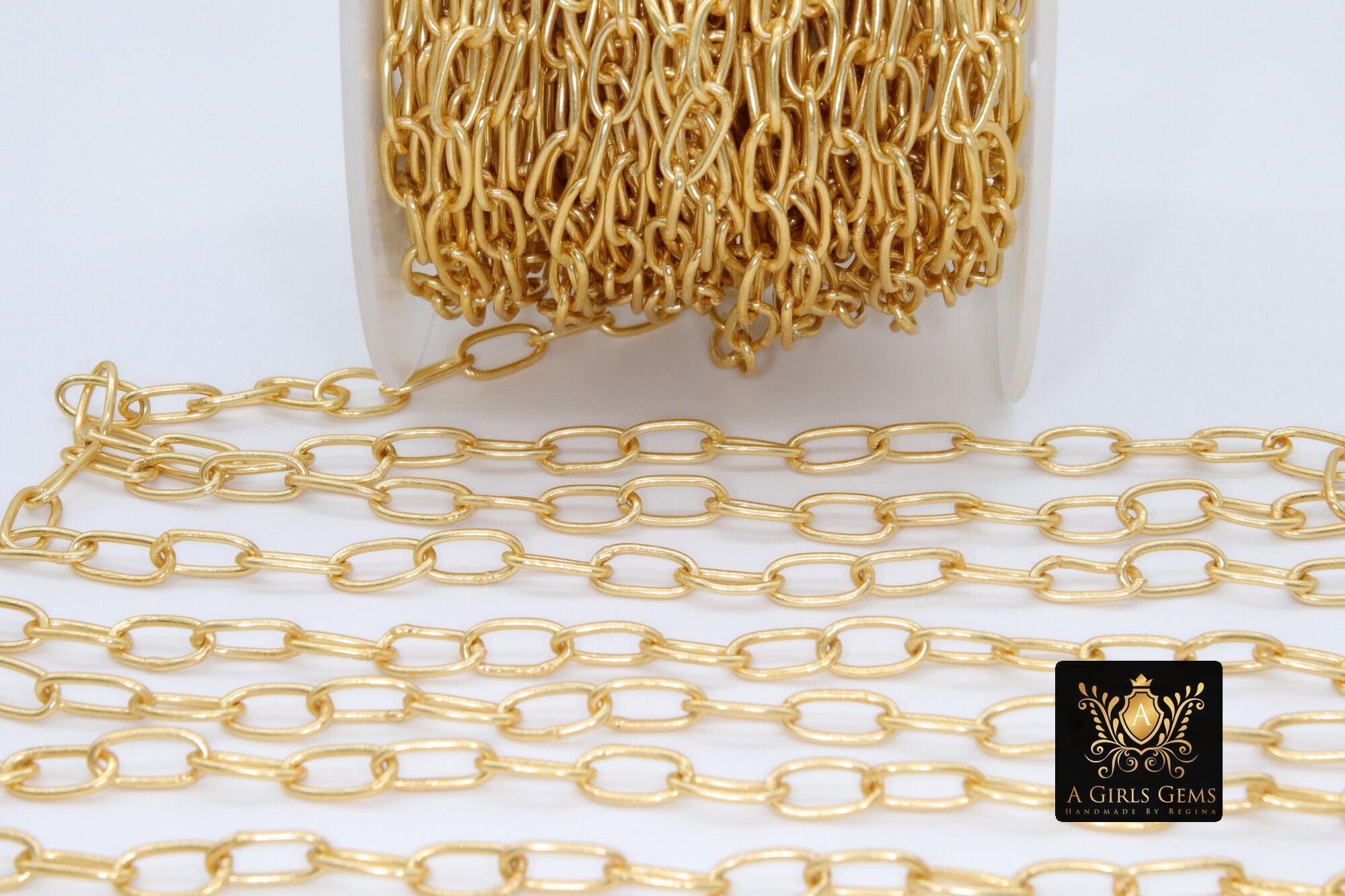 Large Link Chain 14 Mm Rectangle Necklace Chain 22 K Matte - Etsy