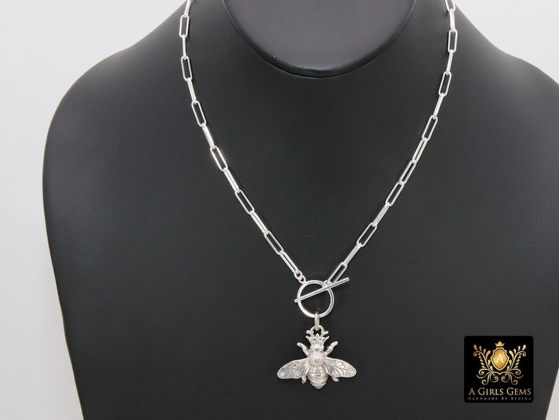 Tiger Head Chain Necklace 925 Sterling Silver Toggle | Etsy