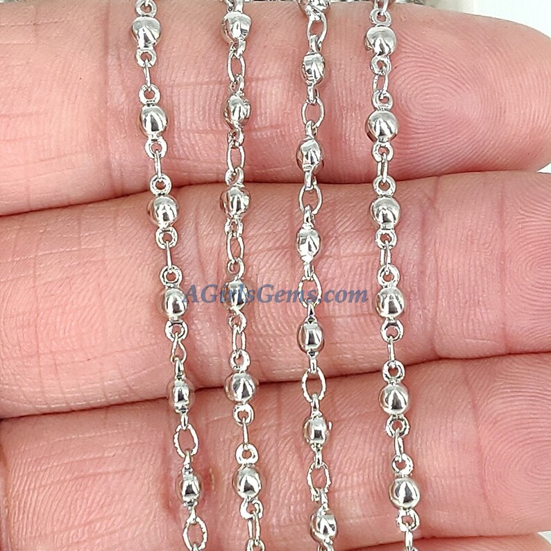 Gold Beaded Rosary Chain, Religious Chain for Jewelry CH #232, 4 Mm ...