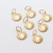 14 K Gold Filled Tiny Scallop Shell Charm, 14 20 Gold Small Seashell ...