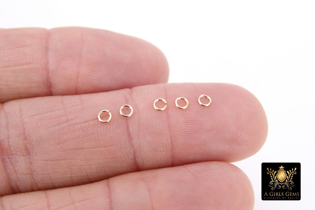 14 K Gold Filled Jump Rings, 2.3, 2.5 or 3.0 Mm Open Snap Close Rings ...
