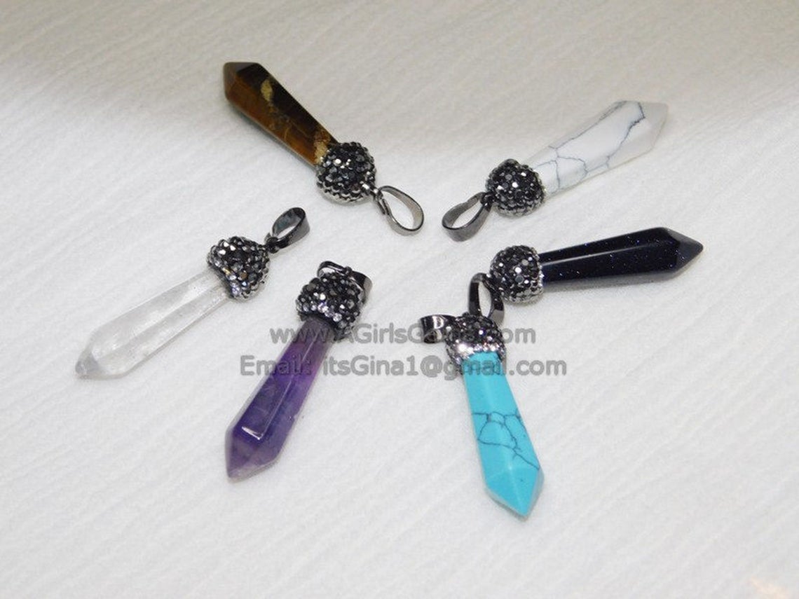 Zircon Cap Natural Amethyst Quartz Blue Sandstone Tiger Eye - Etsy