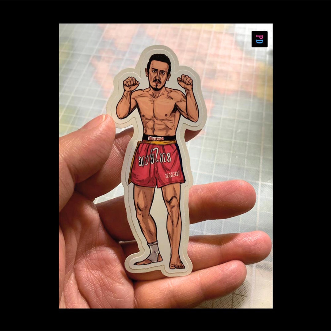 Muay Thai Fighter Version 1 & 2 Character Sticker - Weatherproof Matte ...