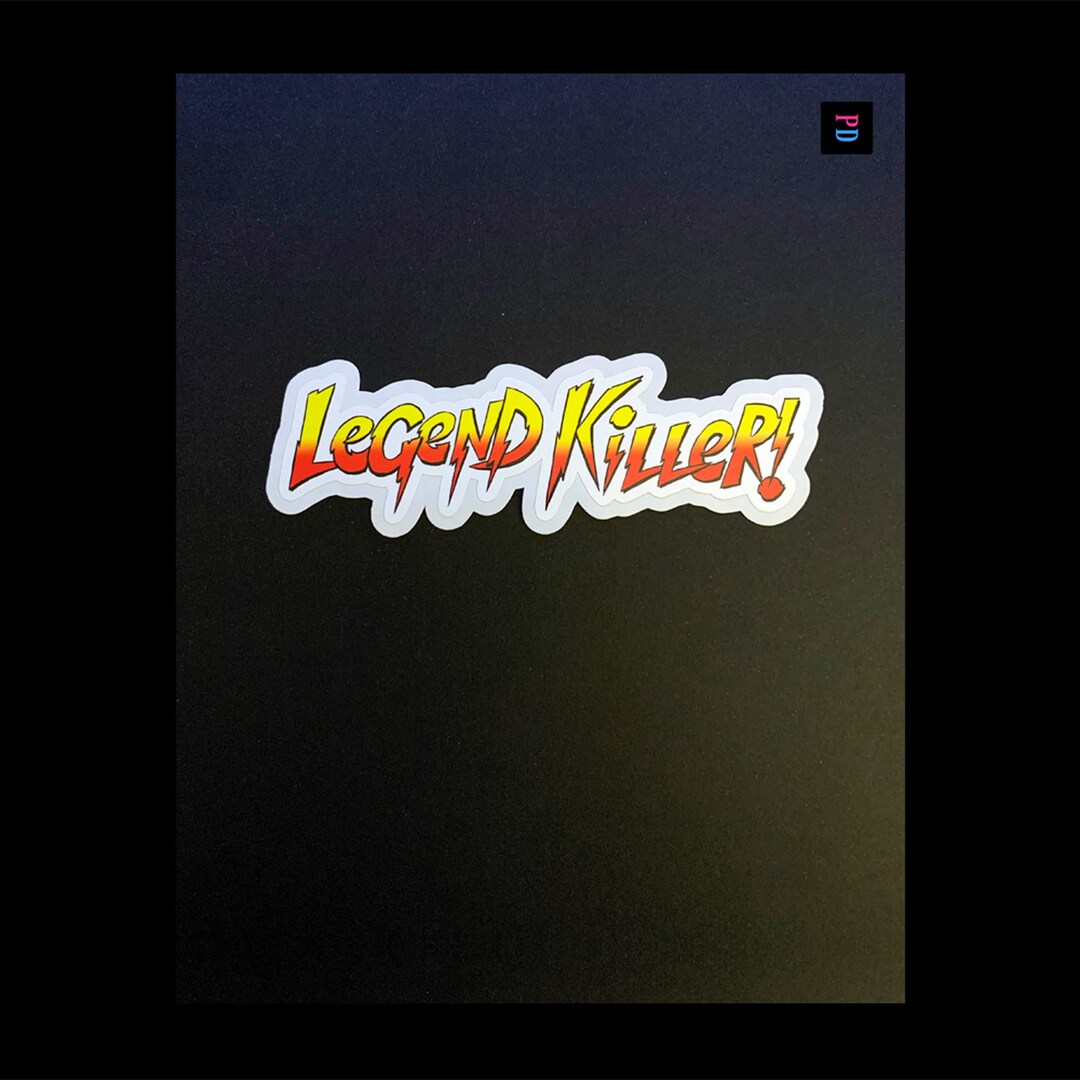 Killer Legend (2 Versions) Word Sticker - Weatherproof Matte / Glossy ...
