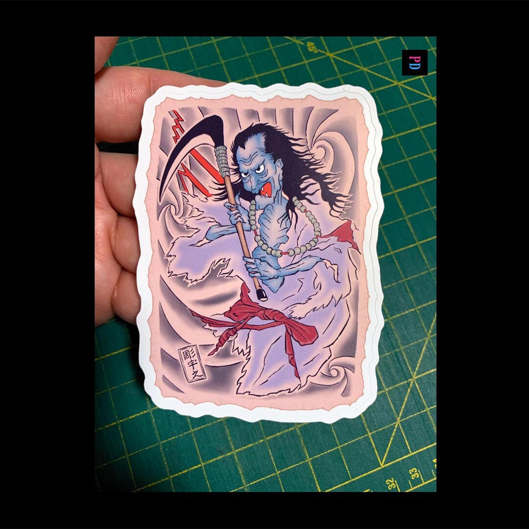 Evil Hag Tattoo Skin Prop Sticker Weatherproof Matte / Glossy Kiss Cut ...