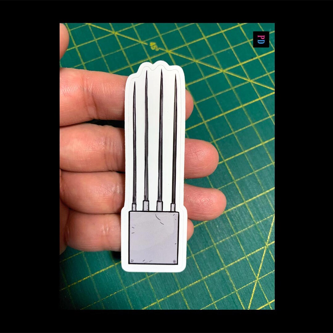 Bladed Hand Prop Sticker - Weatherproof Matte / Glossy Kiss Cut - 3 ...