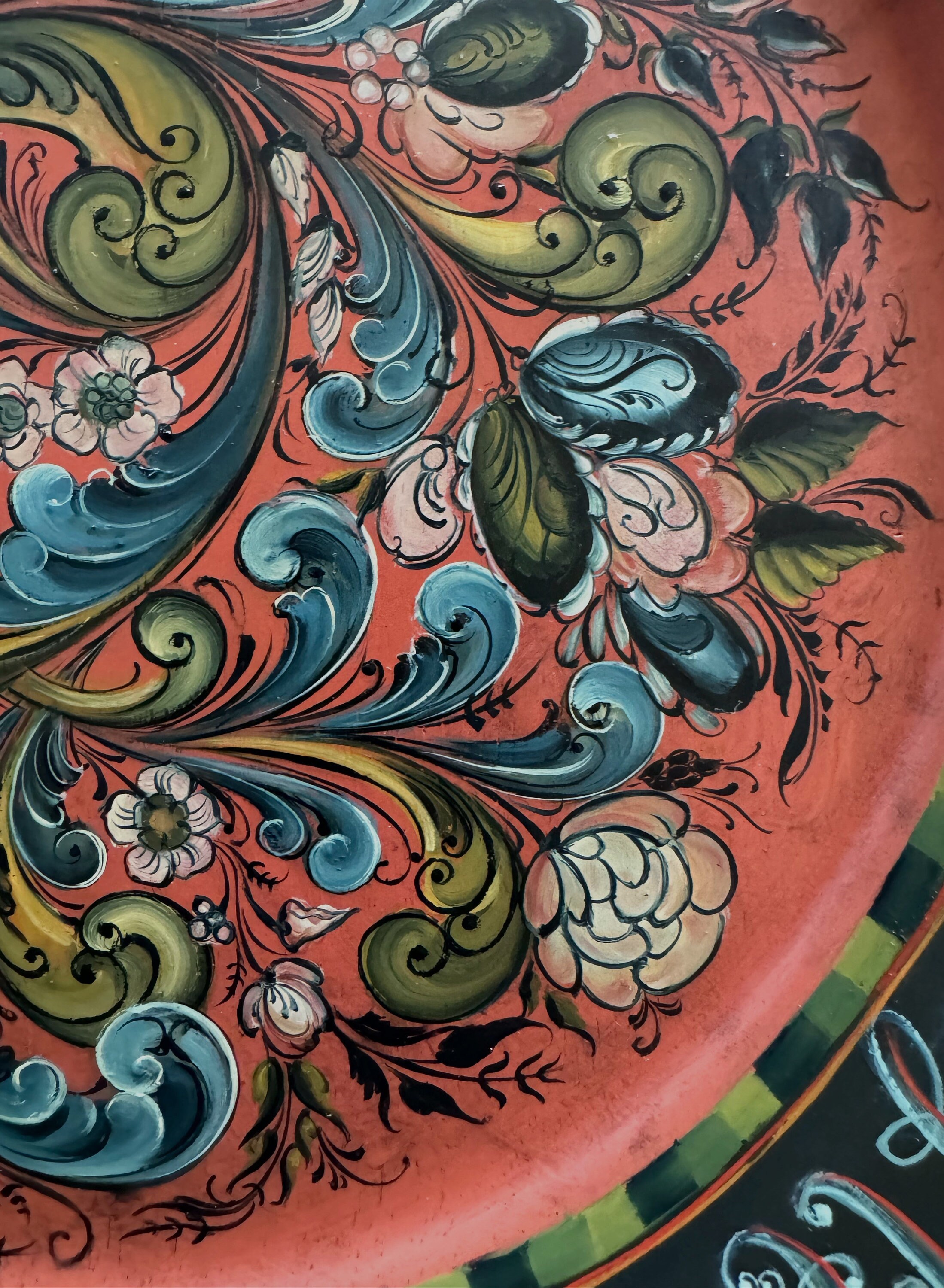 13 Telemark Rosemaled Plate With Norwegian Proverb Translates to ...