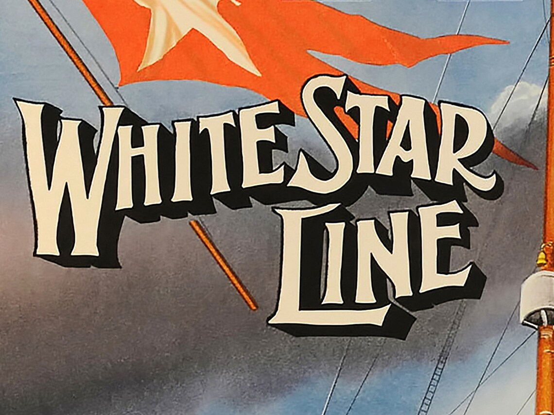 1912 Titanic White Star Line Vintage Style Travel Poster - Etsy