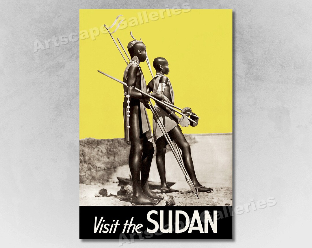 1930s "visit the Sudan" Vintage Style Africa Travel Poster - Etsy