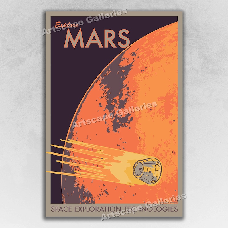 Jpl Mars Poster - Etsy