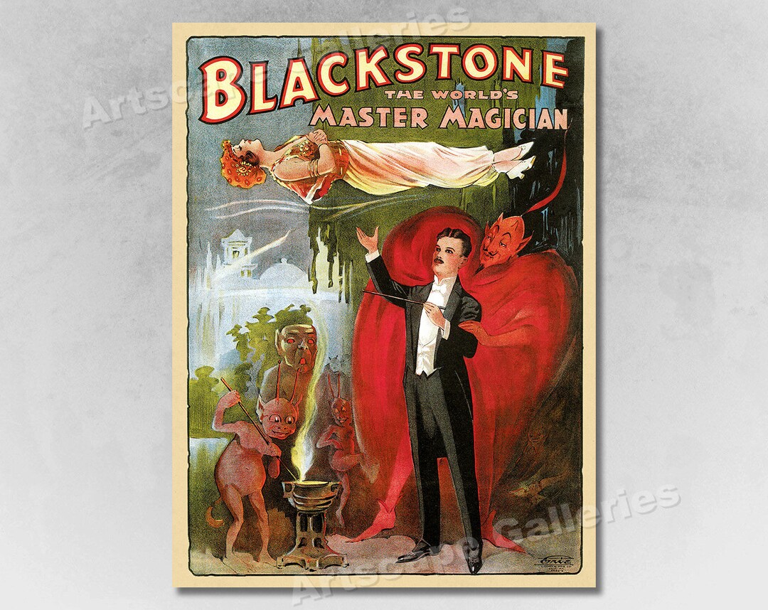 1930s "blackstone the Magician" Vintage Style Early Magic Poster - Etsy
