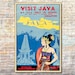 Visit Jakarta Java - 1930s Vintage Style Classic Travel Poster - Etsy