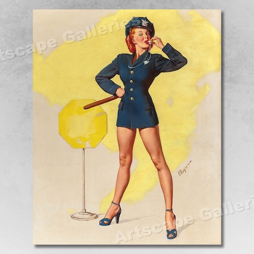 Western Vintage Style Elvgren Pin-up Girl Posterbeat | Etsy