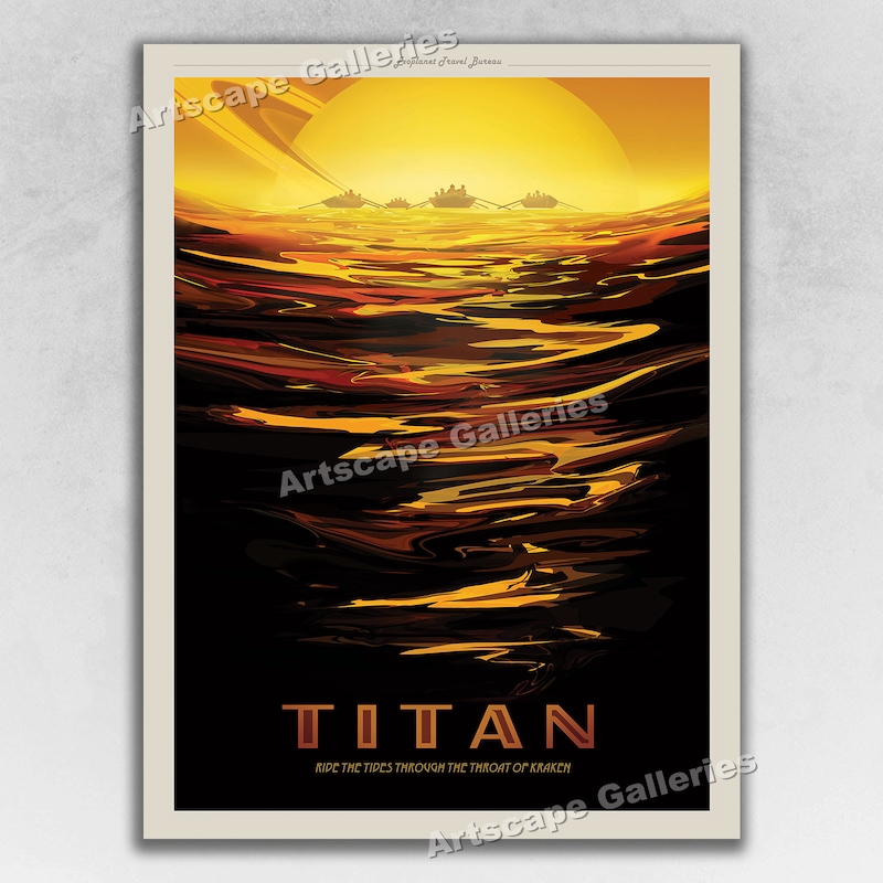 Nasa Titan Poster - Etsy