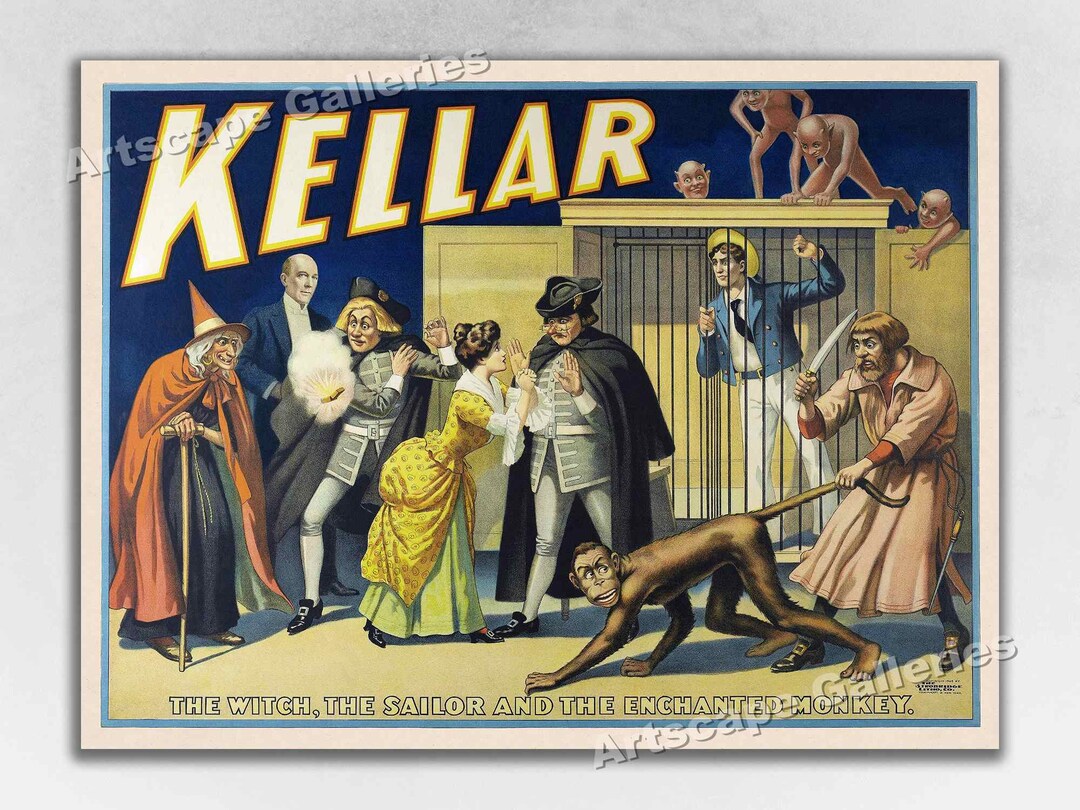 1905 Kellar Magic Poster - the Witch, the Sailor and the Enchanted ...