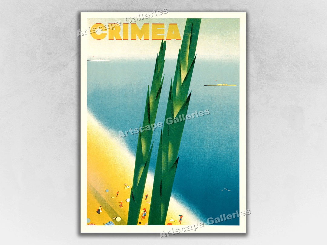 Crimea 1930s - Ukraine - Vintage Travel Poster Art Print - Etsy