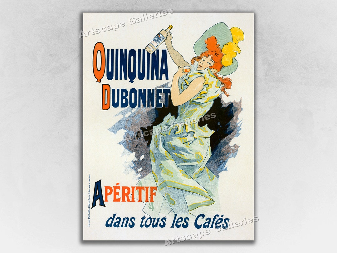 1896 Quinquina Dubonnet - Aperitif - French Art Nouveau Art Print ...