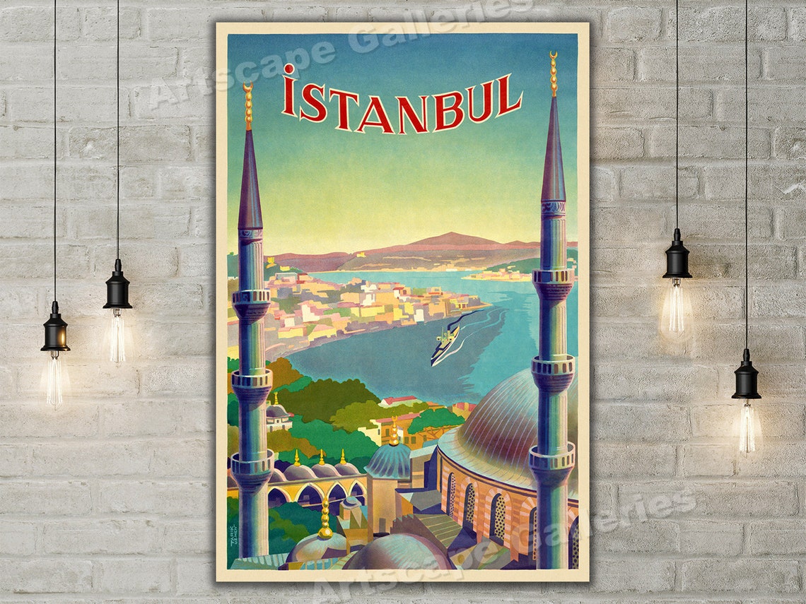 Istanbul Turkey 1939 Vintage Style Turkish Travel Poster - Etsy