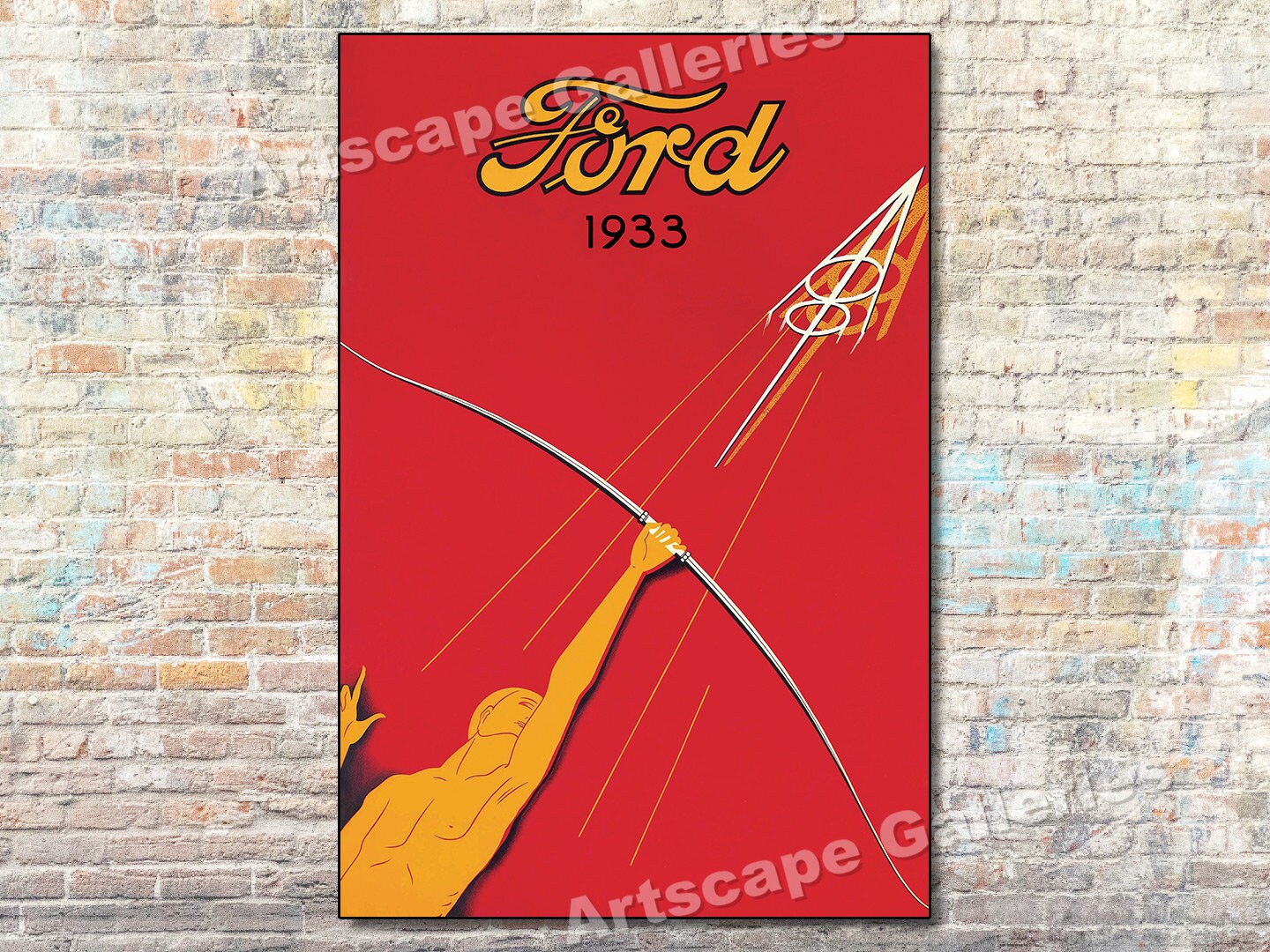 1933 Ford V8 Automobile Classic Vintage Advertising Poster - Etsy UK