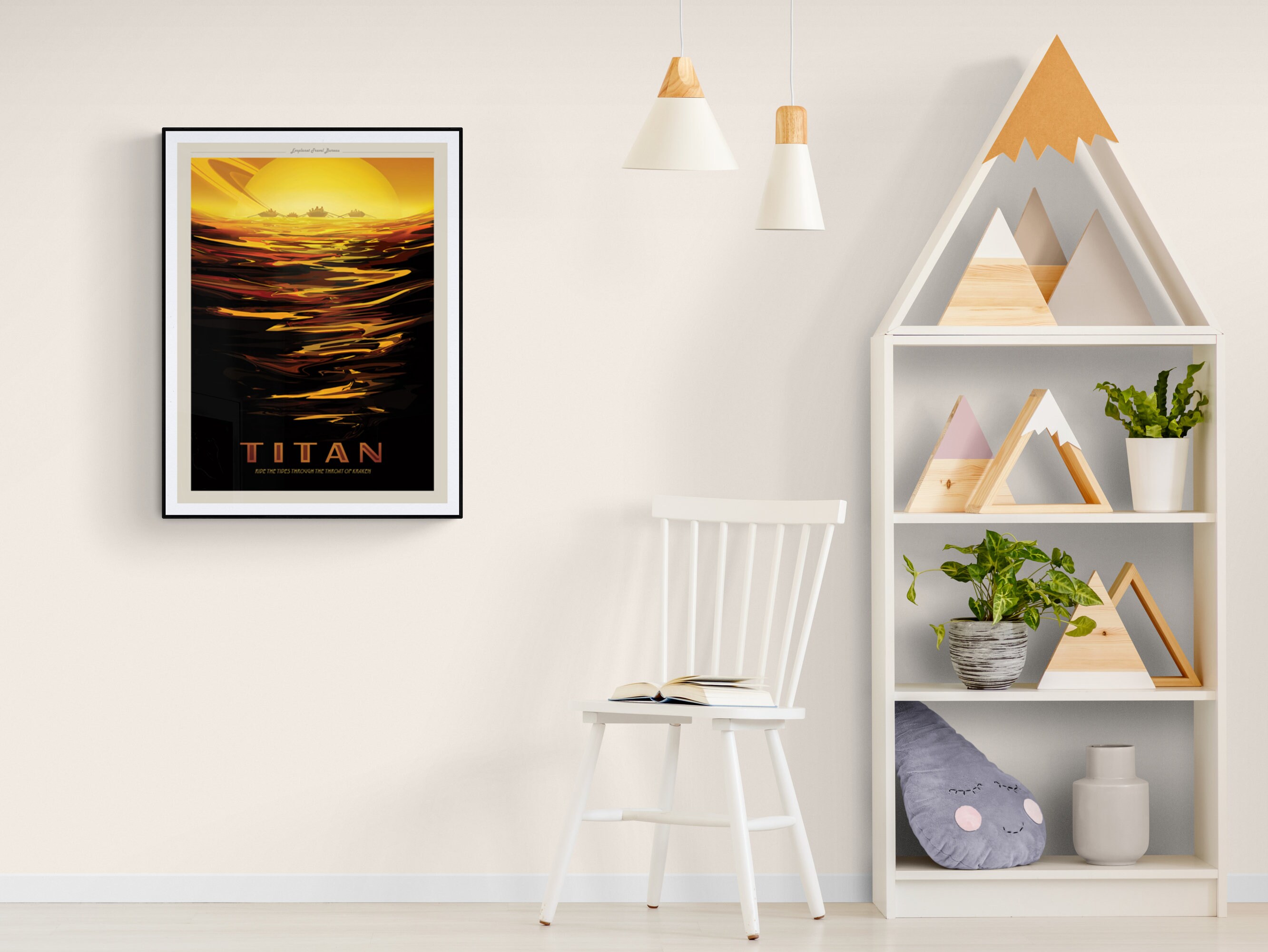See Titan - Saturn’s Moon - NASA JPL Retro Style Classic Space ...