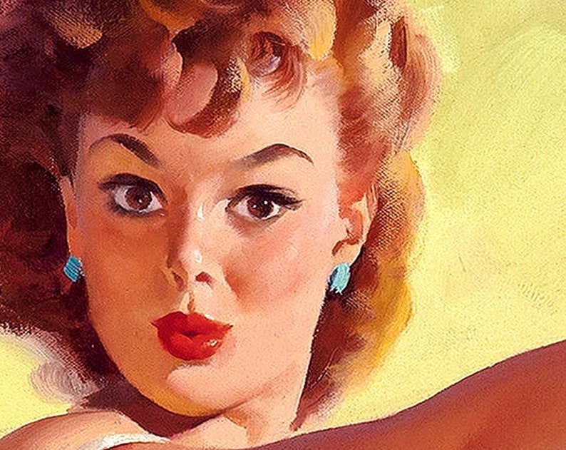 1960s swingin Sweetie Vintage Style Elvgren Pin-up | Etsy