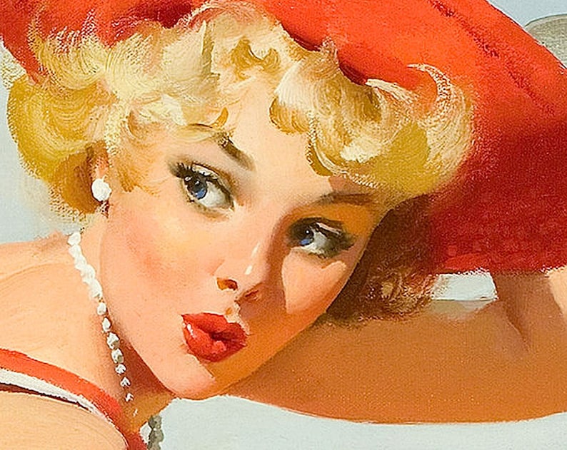 Pin-up Girl Windy Day Skirt "up in the Air" Vintage Style Elvgren ...