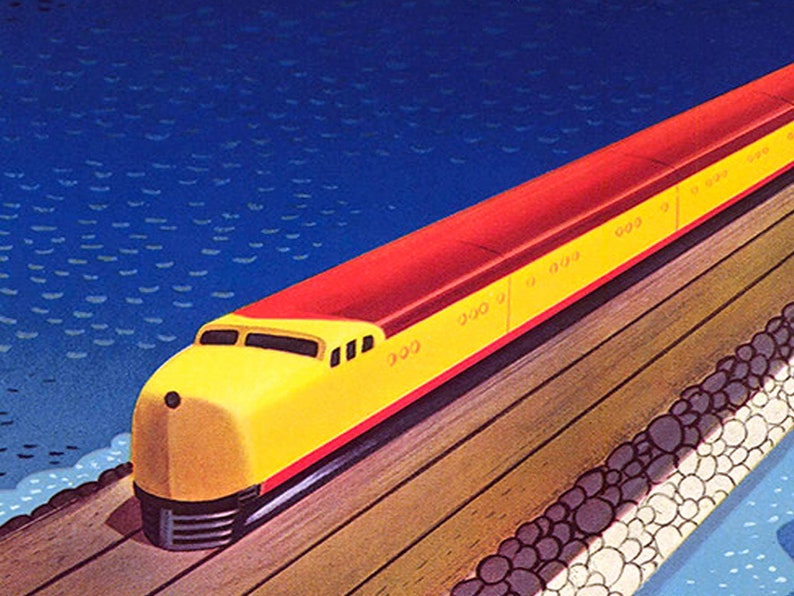 Southern Pacific Great Salt Lake 1940s Vintage Style Railroad - Etsy