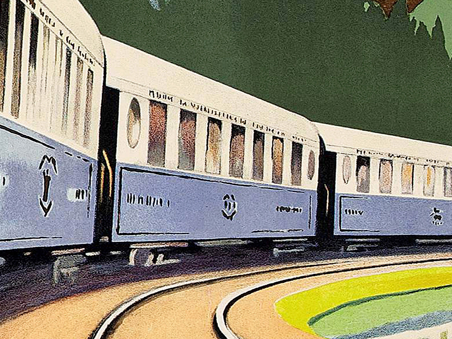 1930s Golden Mountain Pullman Express Vintage Style Travel | Etsy