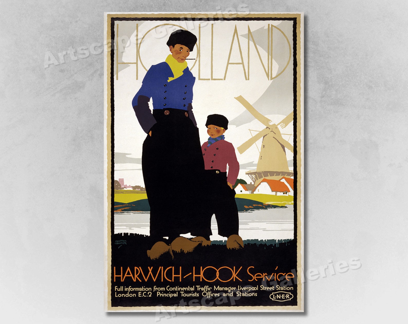 1920s Holland LNER Classic Railway Train Travel Poster - Etsy
