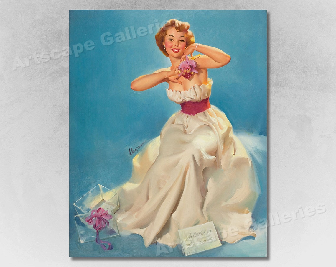 1950's Elvgren Pinup Girl Poster "an Orchid for Miss Sylvania" - Etsy