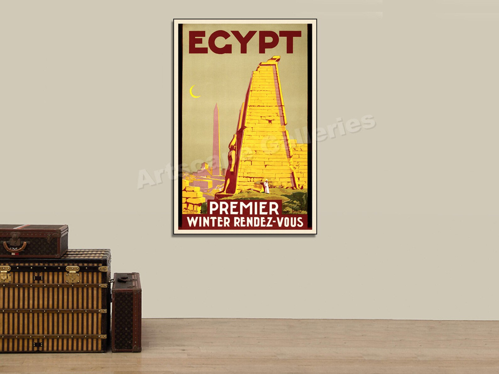 1940s Visit Egypt Pyramid Ruins Vintage Style Travel - Etsy