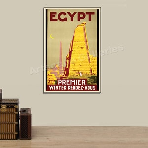 1940s Visit Egypt - Pyramid - Ruins Vintage Style Travel Poster - Etsy